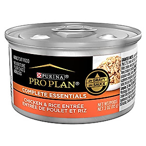 Purina Pro Plan High Protein Cat Food Complete Essentials Wet Gravy, Chicken and Rice Entree - (24) 3 oz. Pull-Top Cans