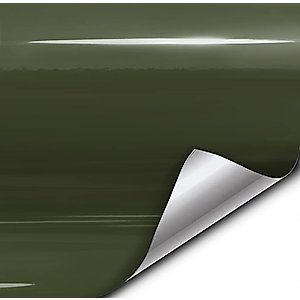 VViViD Gloss Military Green Premium Vinyl Wrap Film (1ft x 5ft)