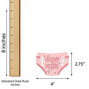 Big Dot of Happiness Tutu Cute Ballerina - Diaper Shaped Raffle Ticket Inserts - Ballet Baby Shower Activities - Diaper Raffle Game - Set of 24