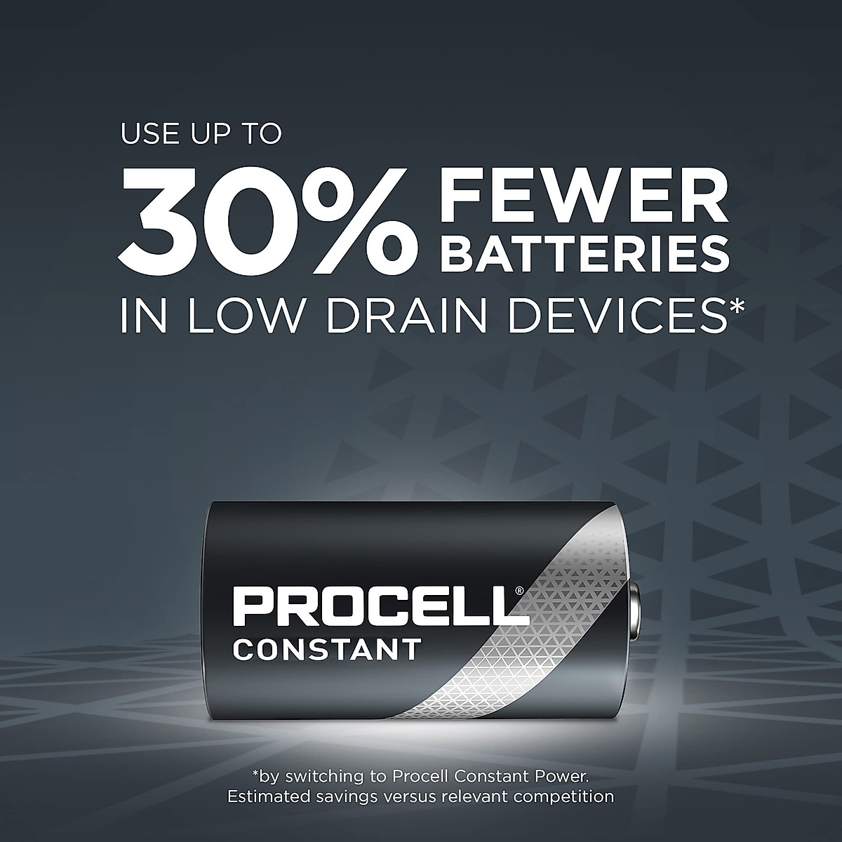 PROCELL Constant D Cell Long-Lasting Alkaline Batteries (72 Pack), 10-Year Shelf Life, Bulk Value Pack for Consistent Moderate Drain Professional Devices