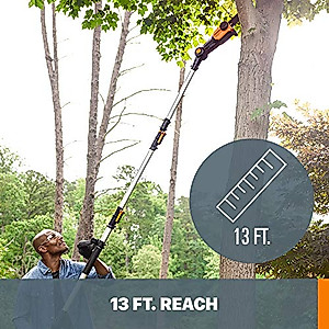 WORX WG349 20V Power Share 8" Pole Saw with Auto Tension