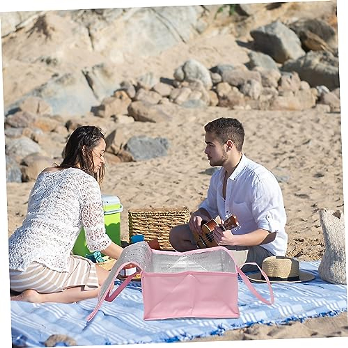 ULTECHNOVO Insulated Bag Packing cake insulation bag delivery bag for food food delivery bag for cake food delivery bag with handle insulated bag Non-woven bags food bag seafood