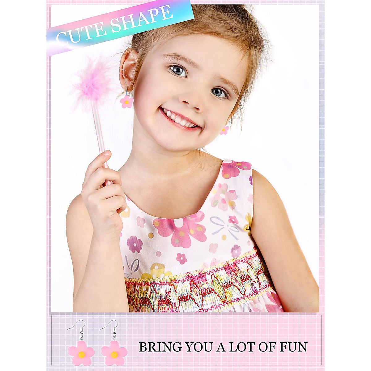 25 Pairs Cute Weird Earrings Funny Dangle Drop Earrings Water Bottle Earrings Milk Tea Dangle Earrings Bear Goldfish Water Bottle Strawberry Mushroom Butterfly Cloud Flowers Dinosaur Egg Earrings