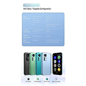 SOYES D18 Mini Phone Small Smartphone 3G Students Mobile Phones 1GB RAM 8GB ROM Android 6.0 Tiny Cellphone for Children (Sky Blue)