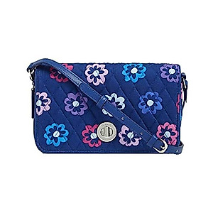Vera Bradley Turnlock Crossbody Ellie Flowers