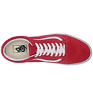 Vans Men's Old Skool Sneaker, Racing Red/True White, Size 9