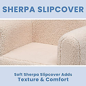 Delta Children Cozee Sherpa Chair, Cream