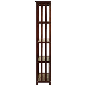 Casual Home Mission Style 5-Shelf Bookcase, Walnut