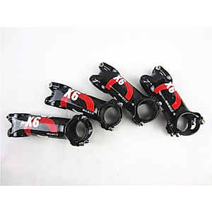 Bikeco New Carbon Fiber Bike Stem,Lightweight Aluminum+Carbon Fiber Bike Handlebar Stem,Mountain Bicycle Stem Road Bicycle Stem ø31.8x80/90/100/110mm 7 Degrees Stem 3K Gloss (Red, 90)