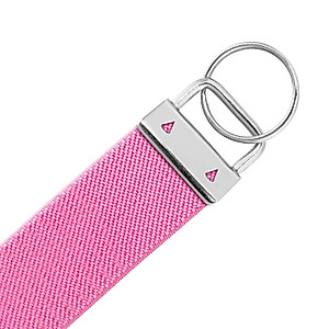 HOZEON 150 Pack 1 Inch Key Fob Hardware with Key Rings, Key Chain Fob Wristlet Bulk Key Lanyard for Key Chain Making, Bags, Hand Craft, Silver