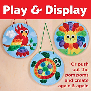 Creativity for Kids Pom Pom Pictures: Animals - Preschool Learning Activities, Sensory Toys for Toddlers, Toddler Arts and Crafts for Ages 3-5+
