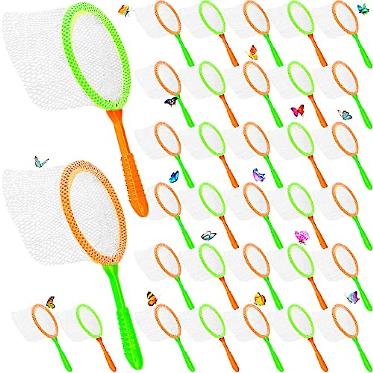 50 Pcs Kids Mini Telescopic Butterfly Nets Insect Collecting Fishing Net Colored Bug Catcher Nets Class Observation Tool for Spider Fishing Outdoor Learning Travel Adventure