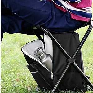 HTTMT - Folding Stool Insulated Cooler Bag Backpack Chair Beach Fishing Camping Hiking [Item Number: ET-Seat001]