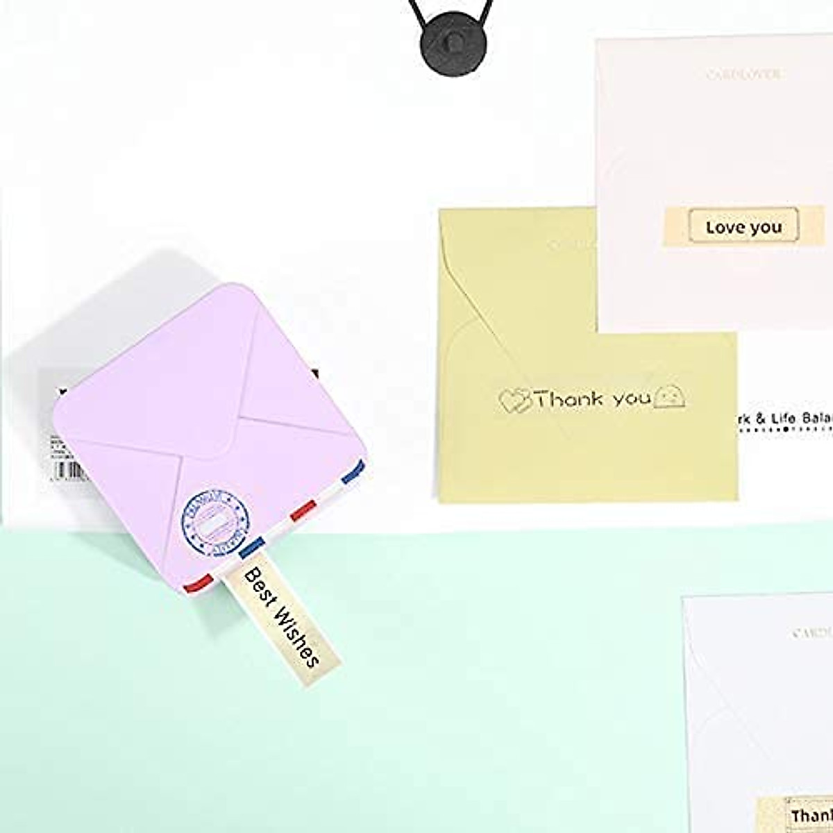 Phomemo M02S Mini Printer- Bluetooth Thermal Photo Printer with 3 Rolls Colorful Sticker Paper, Compatible with iOS + Android for Plan Journal, Study Notes, Art Creation, Work, Gift, Purple