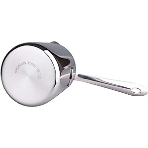 IMEEA Butter Warmer Turkish Coffee Pot Milk Warmer Pot Mini Saucepan with Spout 18/10 Tri-Ply Stainless Steel (12oz/370ml)