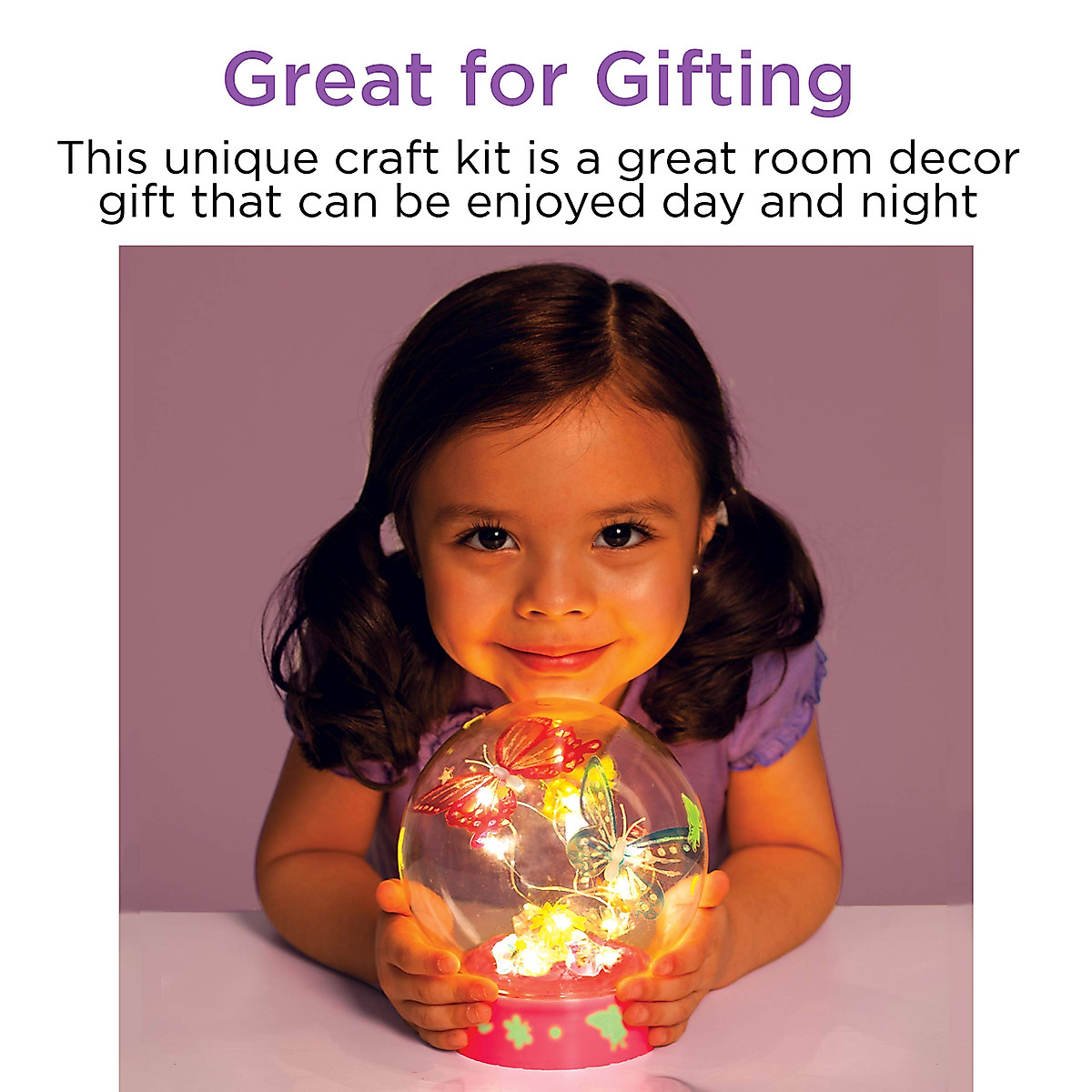 Creativity for Kids Butterfly Fairy Lights Craft Kit - Makes 1 Butterfly Night Light for Kids