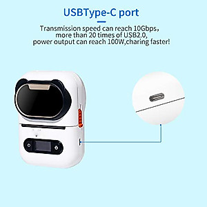 VIBY Portable BT Label Maker Thermal Label Printer with Rechargeable Battery Compatible with iOS Android Smartphone (Color : OneColor)