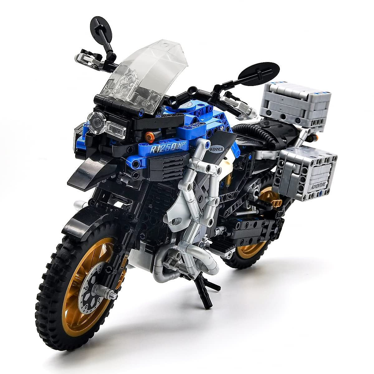 ShupBear Creator Expert Blue Super Adventure Motorcycle Set,Adult Car Model,Building Blocks 948 PCS