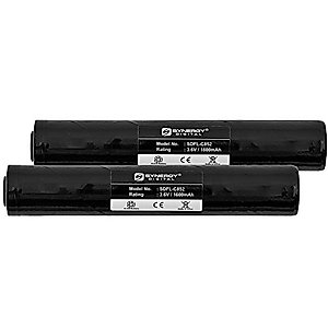 Synergy Digital Flashlight Batteries, Compatible with Streamlite Stinger LED Flashlight, (Ni-CD, 3.6V, 1600 mAh), Combo-Pack Includes: 2 x SDFL-C852 Batteries