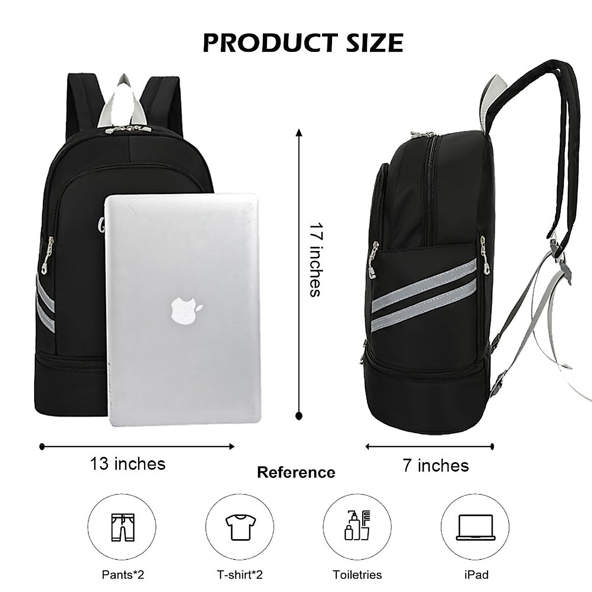 maytopia Gym Backpack for Women With Shoe Compartment & Wet Pocket Waterproof Travel Backapck Small Workout Backpack Gym Bag