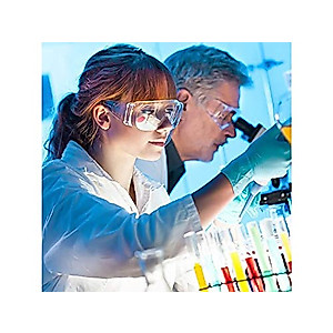 Safety Glasses (2 Pack) Anti Fog & Shattered Proof, ANSI Z87.1 & EN 166 UV Resistant Protective Eyewear Safety Goggles, Wide Frame Eye Shield Goggles Scratch Resistant Best Eye Protection Shield with