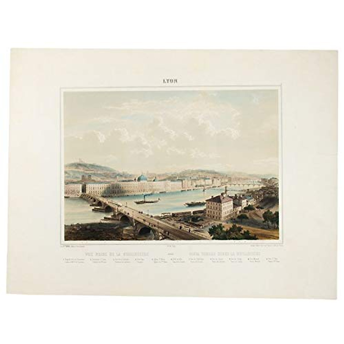 Lyon, Vue Prise de la Guillotiere/Vista Tomada desde la Guillotiere.