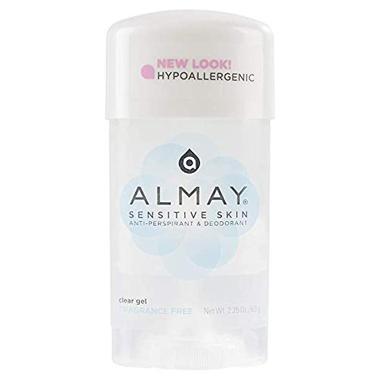 Almay Sensitive Skin, Clear Gel Fragrance Free - 2.25 oz, (Pack of 6)