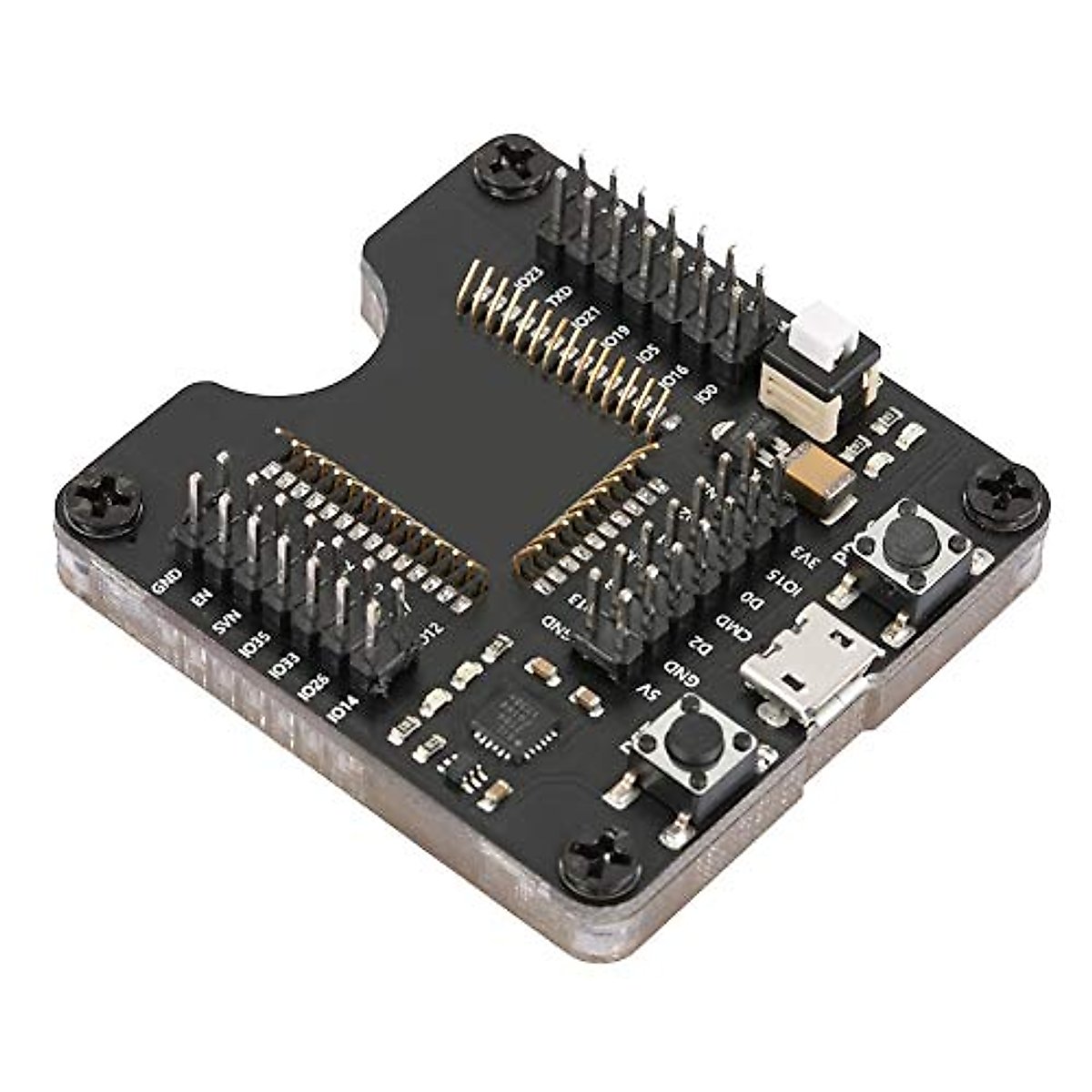 1 pcs ESP-WROOM-32 Adapter, Small Batch Test Burn Fixture Test Board Burn Fixture for ESP-WROOM-32 Minimum System Development Board 27g/1.0oz