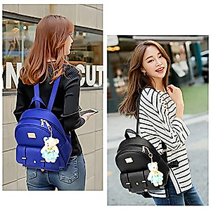 BAG WIZARD Bags for Teens Girls Purse Backpacks Mini PU Leather Fashion Small Bookbag with Wallet Set