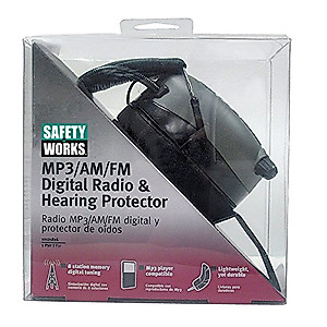 Safety Works 10121816 MP3/AM/FM Digital Radio Ear Muffs , Black