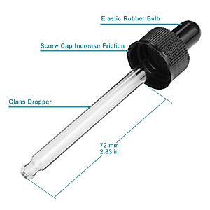 stonylab Amber Glass Dropper Bottle 60ml (2 oz) 4 Pack, Brown Empty Glass Bottle with Glass Dropper and Label for Essential Oils Aromatherapy Fragrances