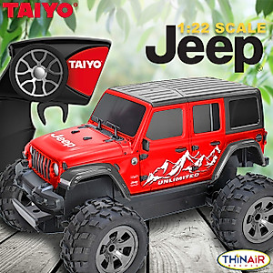 Thin Air Brands RC Truck, 1:22 Scale Remote Control Car with Handset Controller for Off-Road, High Speed, Fast Hobby Action for Kids and Adults, 2.4Ghz, Red, Ages 6+