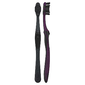 Oral-B Charcoal Toothbrushes, Medium 2ct