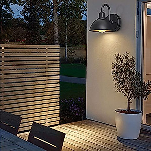Bedroom wall lights, Wall Sconces, V-intage Industrial Country Farmhouse Wall Lantern Matte Black Iron Outdoor Wall Sconce IP65 Waterproof and Moisture-Proof Gooseneck Barn Light Villa Exterior Wall D