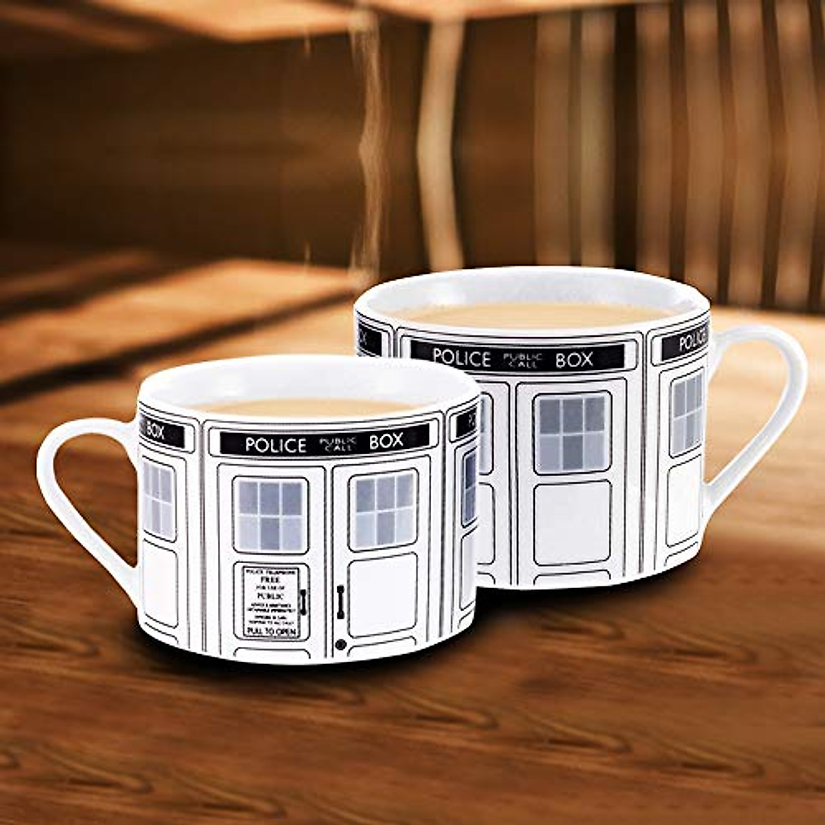 Imptora SPPRANDOM Doctor Who Tardis Thirteenth Doctor Ceramic Tea Cup Set 7oz (2 Tea Cups)