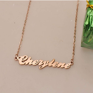 GR35Z9 Customized Made 18K Gold Plated Any Name Necklace Personalized for Her Cobi
