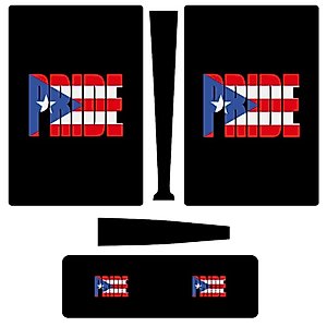 Puerto Rico Rican Flag Country Pride 3pcs Whole Body Decal Cover Sticker for PS5 Digital Edition for PS5 Console and Controller