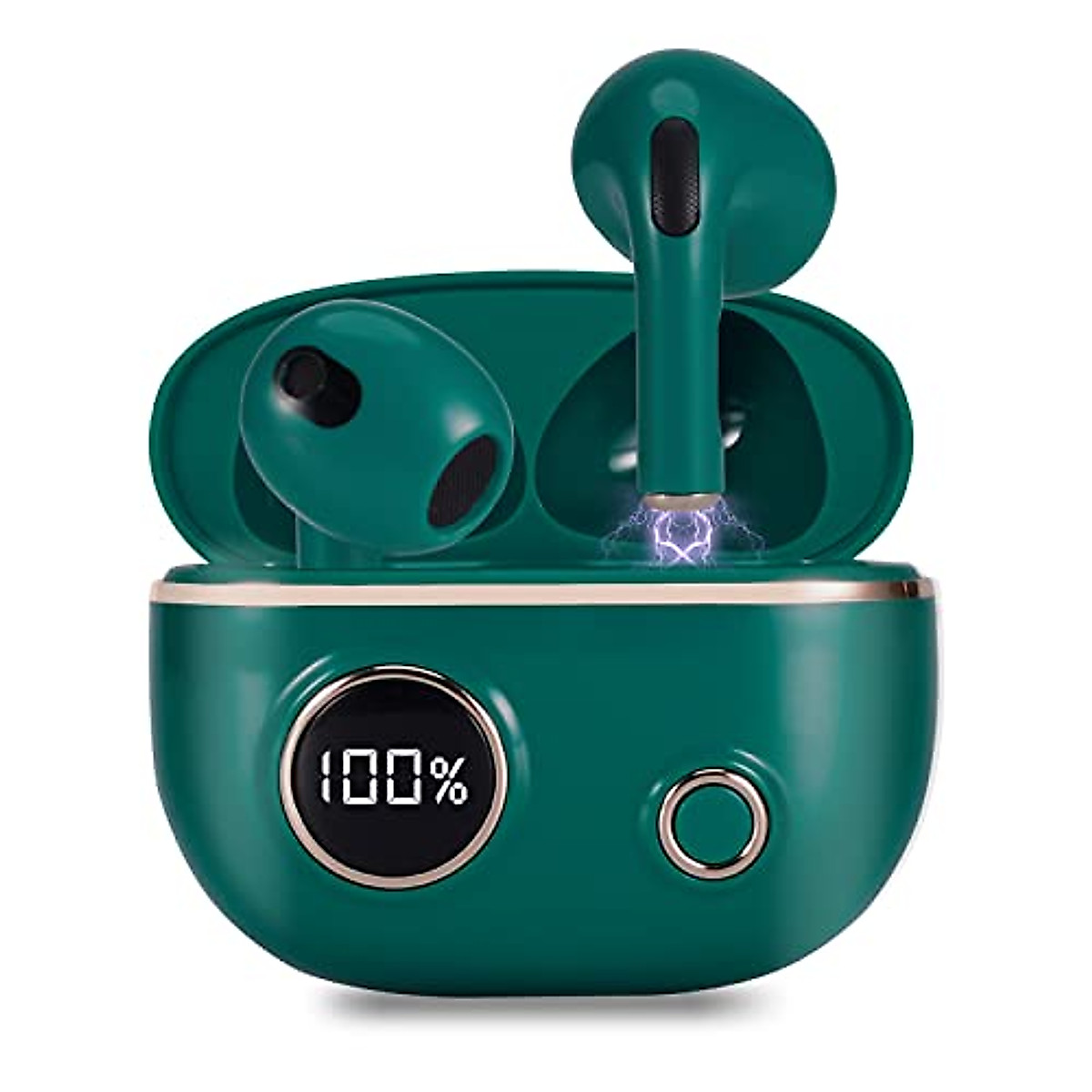 LHBHT Bluetooth Wireless Earbuds,Noise Cancelling True Wireless Earbuds,Touch Control Earbud & in-Ear Earbuds,Earbuds Includes Compact Type C Charging Case Fast Charging,Perfect for Work Travel Sport