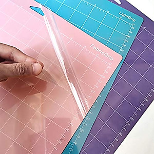 4pcs Replacement Cutting Mat for Cricut Maker/Explore Air 2/ Air/One 12x24 Inch Cutting Mat StandardGrip LightGrip StrongGrip FabricGrip Multiple Adhesive Sticky Quilting Cutting Mats for Cricut