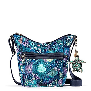 Sakroots Sequoia Eco-Twill Small Hobo, Royal Blue Seascape