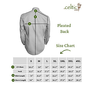 The Celtic Ranch Collarless Shirt for Men, Irish Grandfather Cotton Linen Long Sleeve Button Down Banded Collar Dress Shirt with Pocket (Grey Ash, XL)
