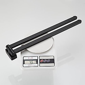 BGL Swivel Towel Rack Black Swivel Towel bar Movable Double Towel Rails Matt Rubber Black Bathroom Accessories