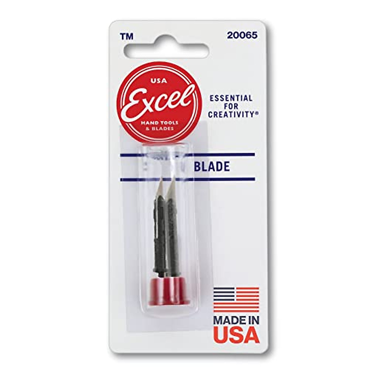 Excel Blades #65 Pen Knife Replacement Blades, Compatible with K47 Executive Retractable Hobby Knife, Set of 6 Blades for Craft Knife, Made in the USA, Cutting, Scoring, Trimming and More