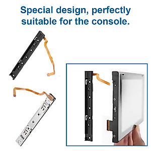 MMOBIEL 2 Pcs Left and Right Side Slide Rail Metal Bracket Compatible with Nintendo Switch Console Incl. Y-Screwdriver