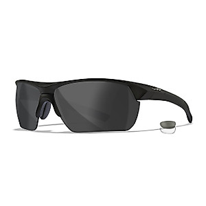 Wiley X 4004 Guard Advanced Glasses Smoke Grey Clear Lenses Matte Black Frame