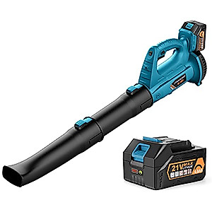 Cordless Leaf Blower - BHY 320 CFM 150 MPH Battery Leaf Blower with 4.0Ah Battery & Charger, 2 Section Tubes, 6 Dials, Electric Leaf Blower for Dust, Snow Debris,Yard, Work Around The House