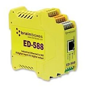 Brainboxes Limited - Brainboxes Ed-588 Ethernet To Digital Io 8 Inputs + 8 Outputs - 1 X Network (Rj-45) - 1 X Serial Port - Fast Ethernet - Rail-Mountable "Product Category: Network & Communication/Terminal & Device Servers"