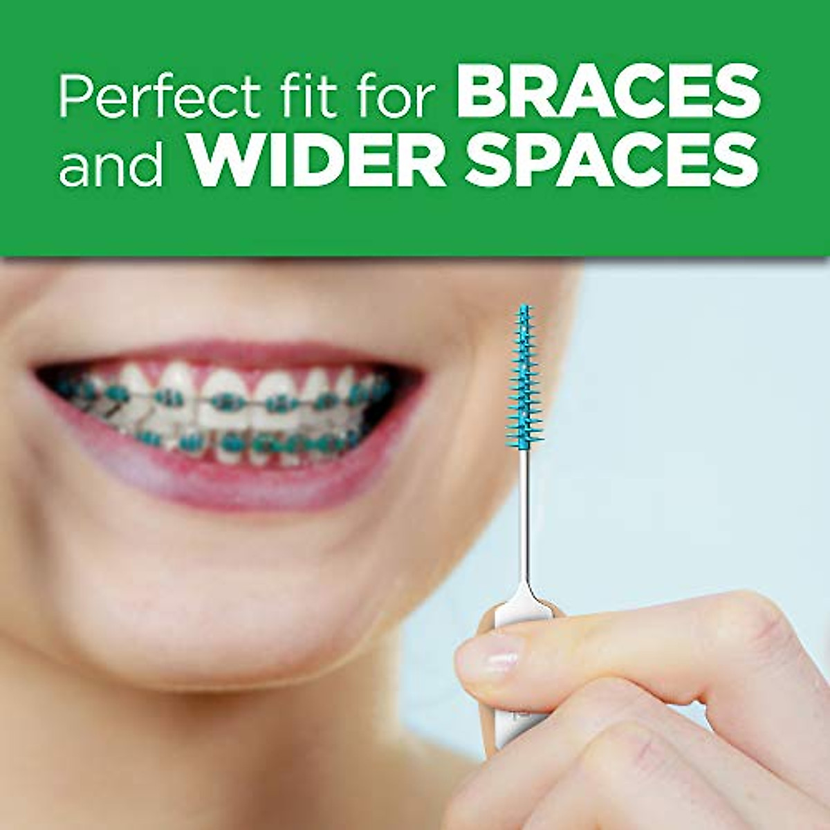 GUM Soft-Picks Wider Space, Easy to Use Dental Picks for Teeth Cleaning and Gum Health, with Convenient Carry Case, Dentist Recommended Dental Picks, 50ct