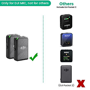 Microphone Windscreen Wind Muff Compatible with DJI MIC Wireless Lavalier Microphone,Furry Cover(2-Pack)