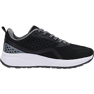 BRONAX Wide Toe Box Tennis Shoes for Women Lace up Breathable Mesh Size 9w with Arch Support Female Road Running Athletic Sports Fitness Stylish Fashion Ladies Sneakers Black 40